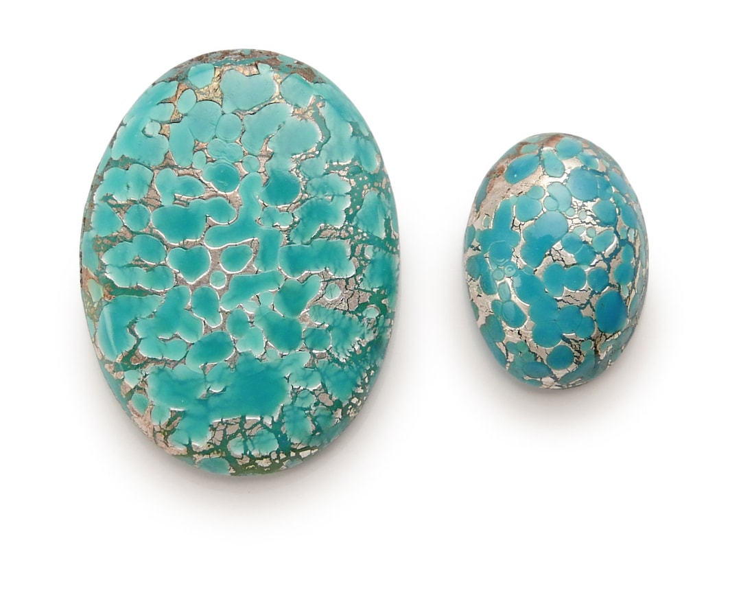 4, 6 or 24 Vintage 'silver Carbuncle' Cabochons 18x13mm and 30x22mm ...