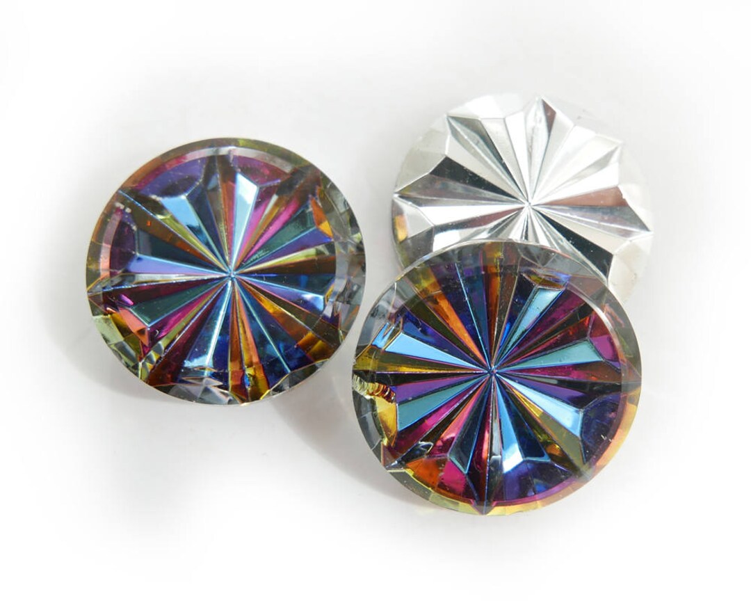 Vintage Pinwheel Starburst Stones - Medium Vitrail - 25 Mm - Round (2pc ...