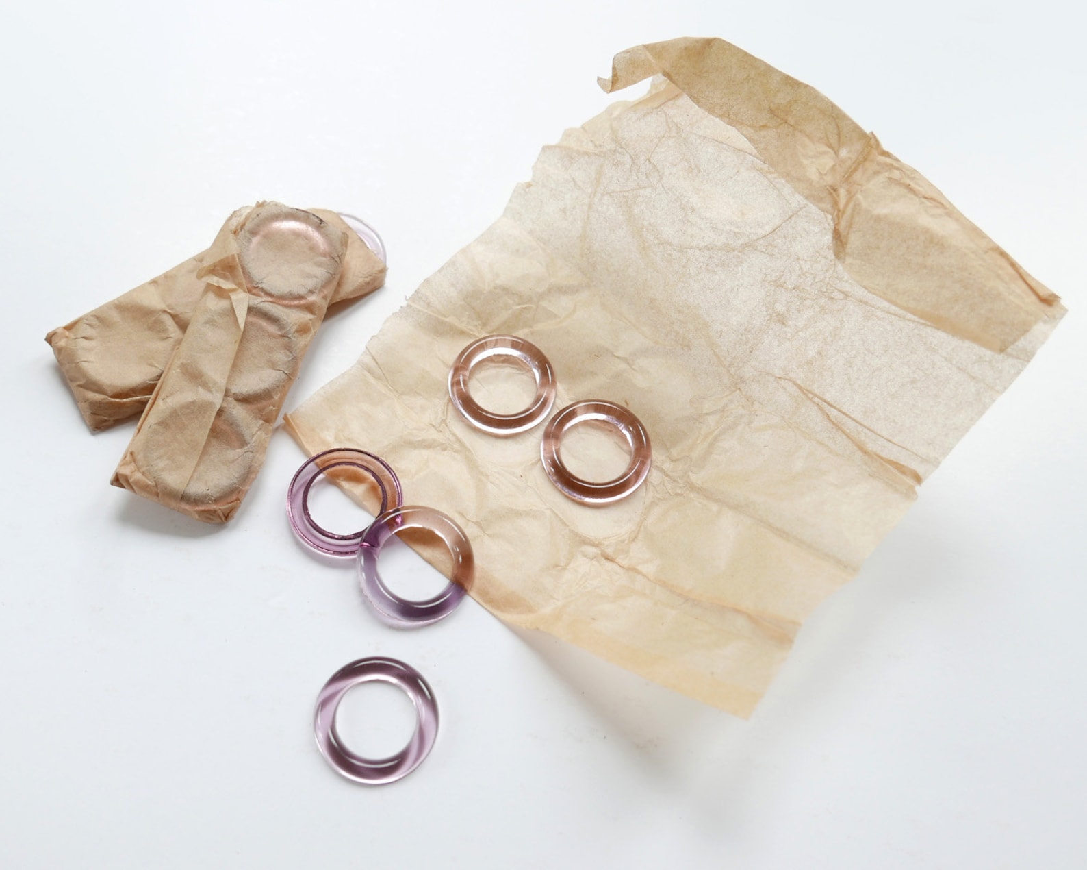 2 Vintage Art Deco Glass Hoops Jewelry Components 2 COLORS - Etsy