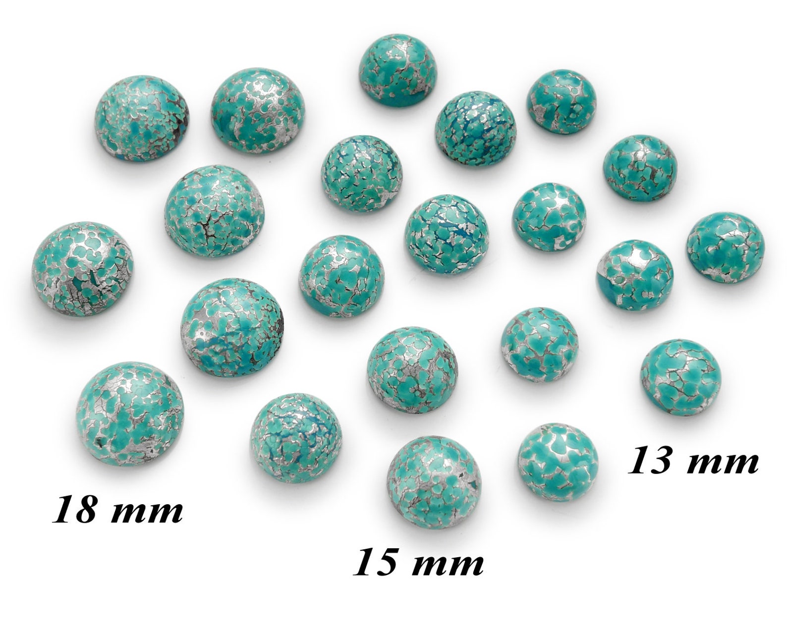 4 6 8 or 24 Vintage 'silver Carbuncle' Cabochons | Etsy