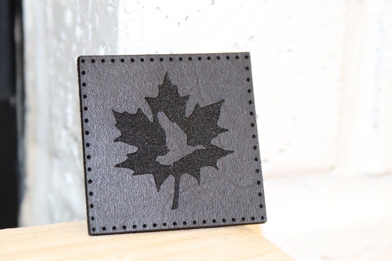 Square Leather Patch Monogram Leather Patch Backpack - Etsy