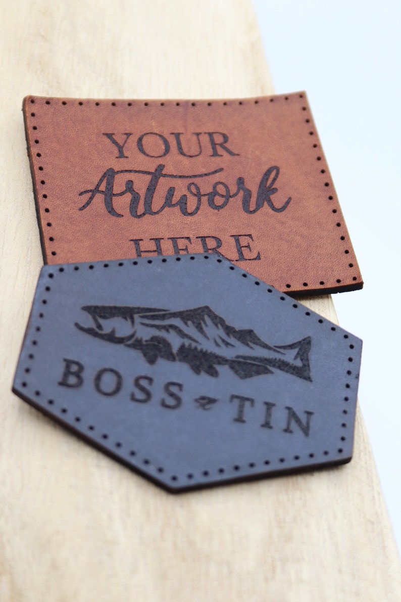 Rectangle Leather Patch Classic Leather Hat Patch - Etsy