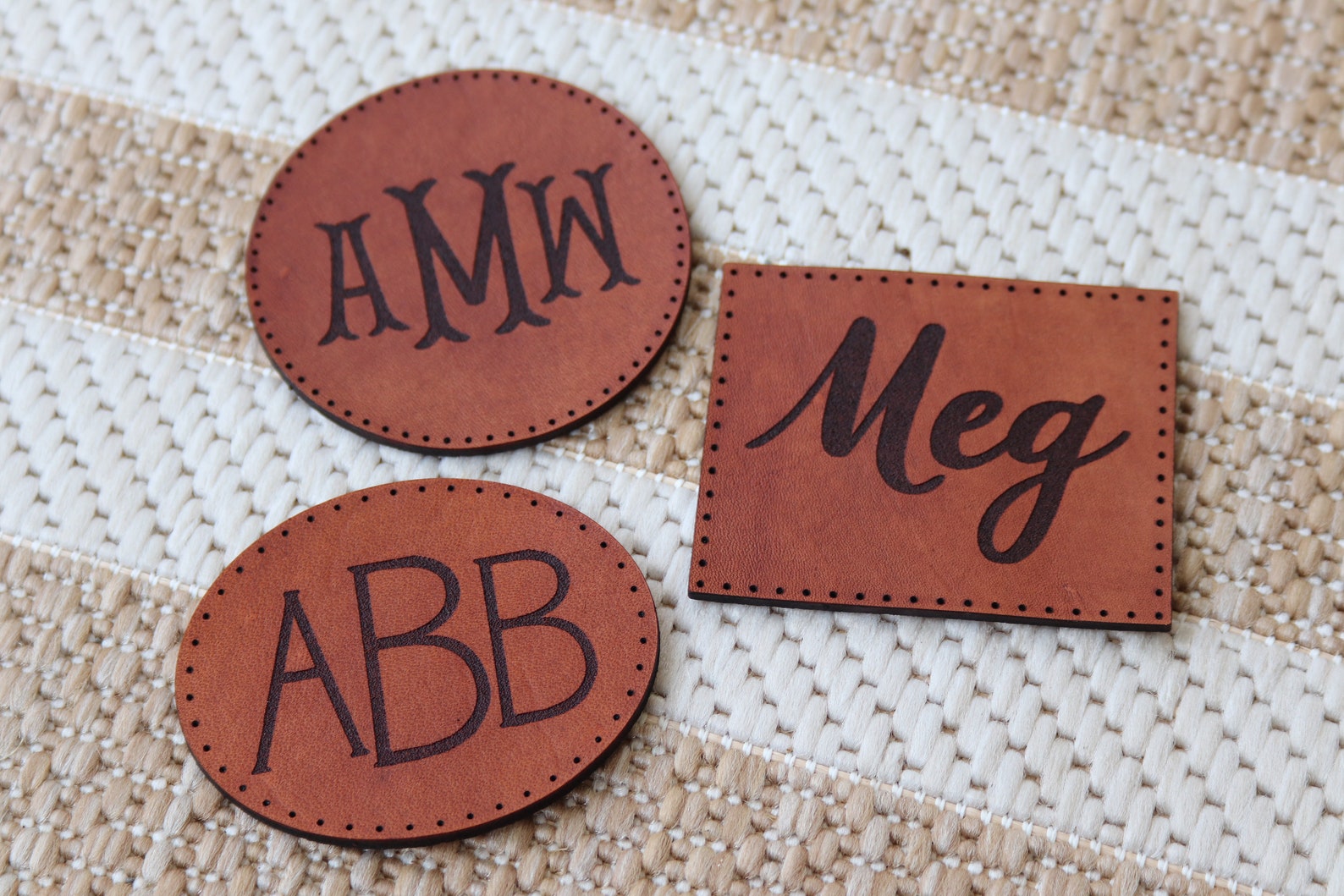 Rectangle Leather Patch Classic Leather Hat Patch - Etsy