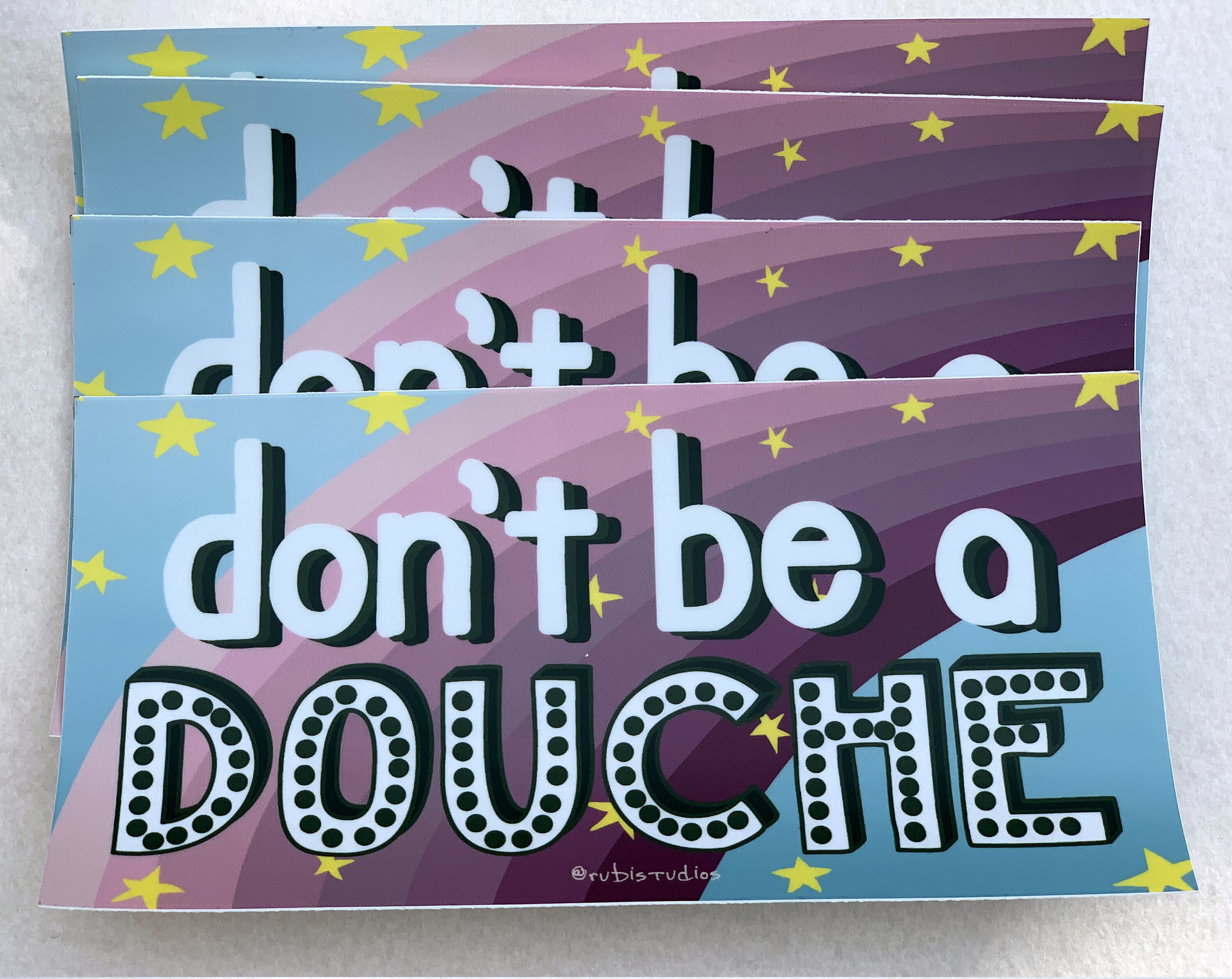 Don't Be a Douche Bumper Sticker - Etsy UK