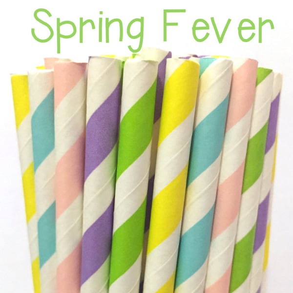 Pastel Paper Straw - Etsy