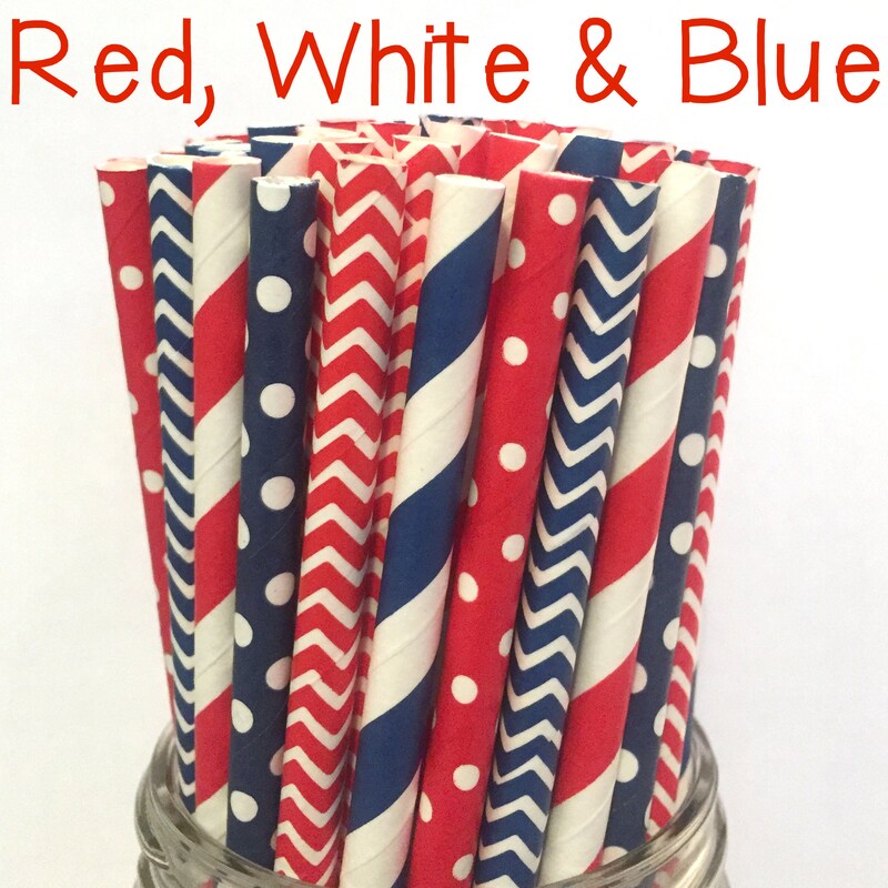 Patriotic Straws - Etsy
