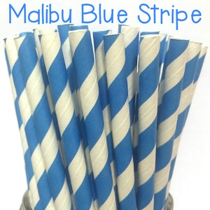Bright Blue Paper Straws - Blue Straws - Blue Cake Pop Sticks ...