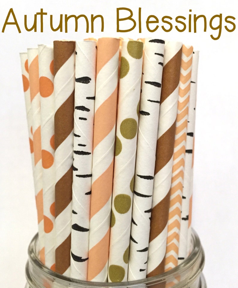 Fall Paper Straws Thanksgiving Paper Straws Cake Pop | Etsy
