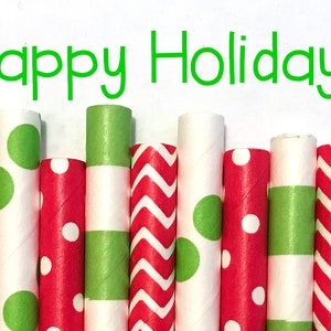 Christmas Straws - Red Straws - Paper Straws -cake Pop Sticks ...