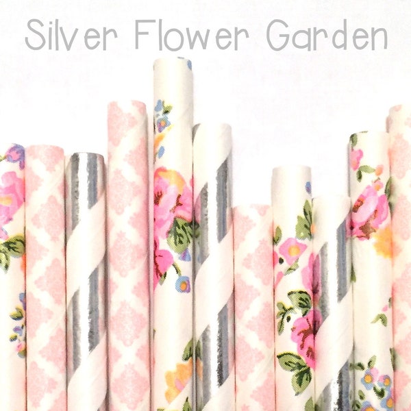 Silver Paper Straws - Etsy