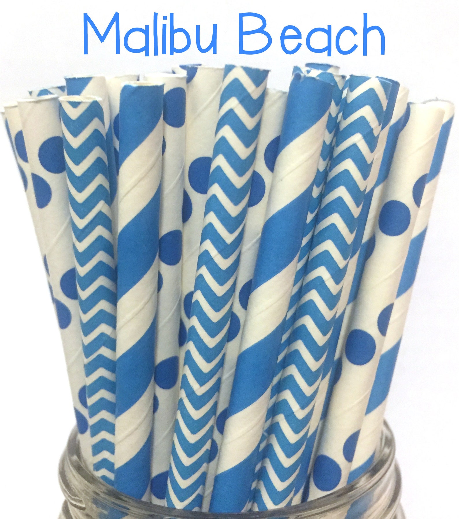 Bright Blue Paper Straws Blue Straws Blue Cake Pop Sticks - Etsy