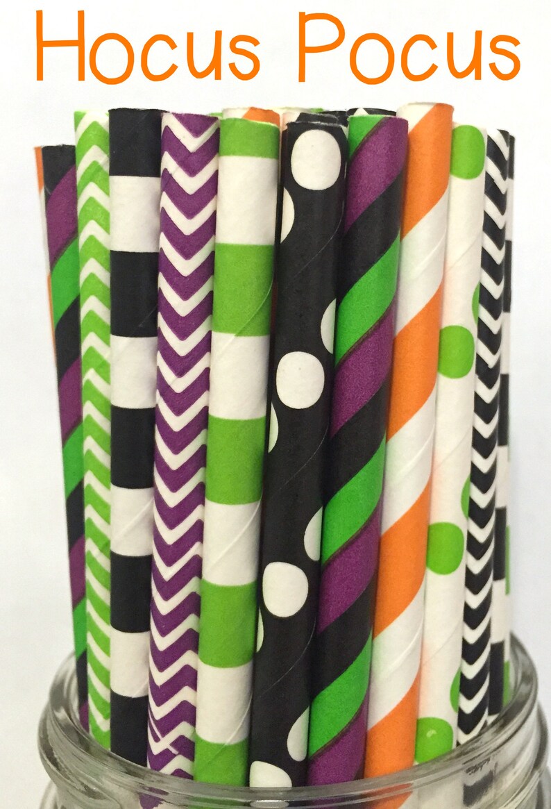 Spider Paper Straws Halloween Straws Cake Pop Sticks | Etsy