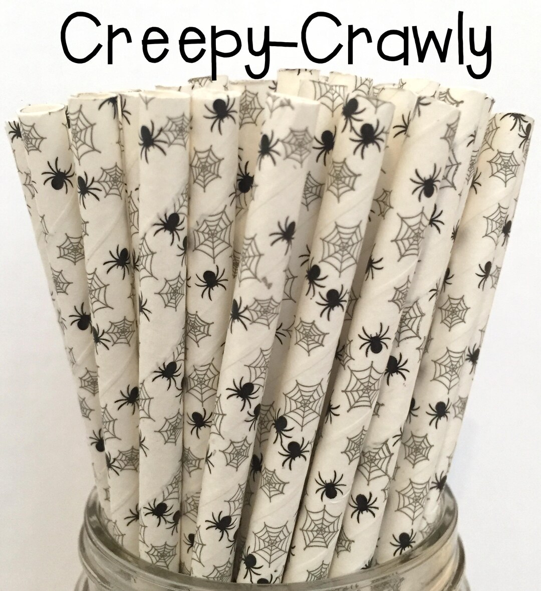 Spider Paper Straws Halloween Straws Cake Pop Sticks Drinking Straws - Etsy