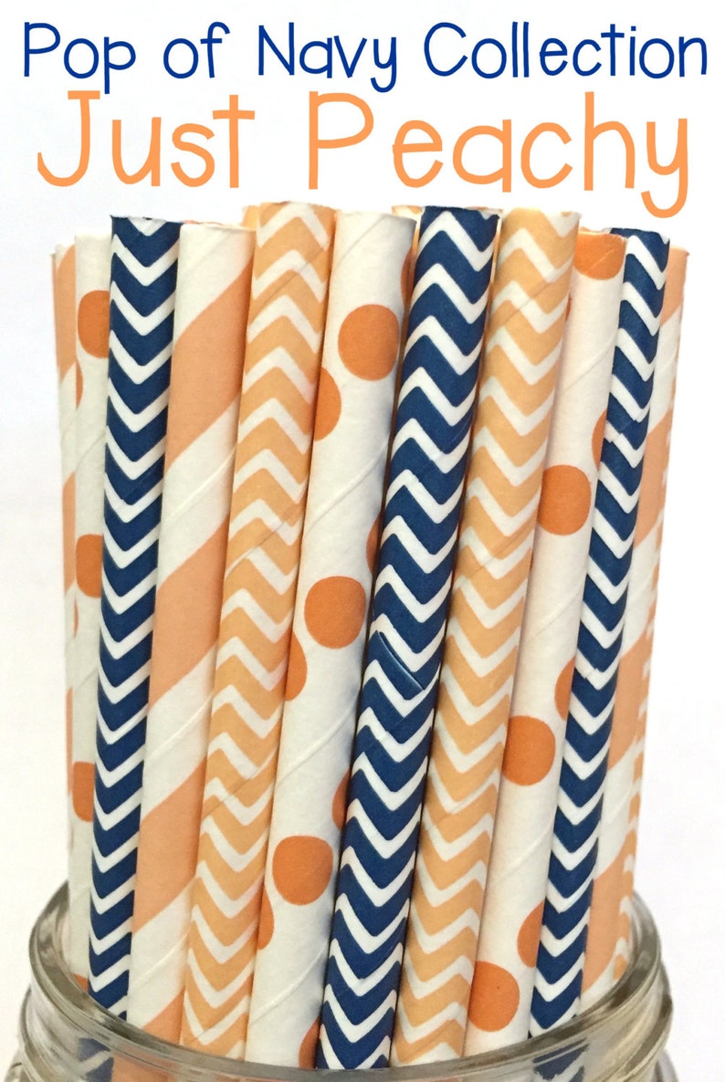 Fall Paper Straws Peach Birch Brown Gold Straws Cake Pop - Etsy