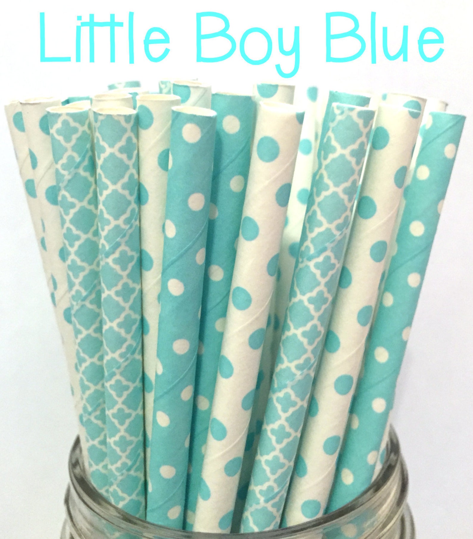 Light Blue Paper Straws - Baby Blue Paper Straws - Cake Pop Sticks ...