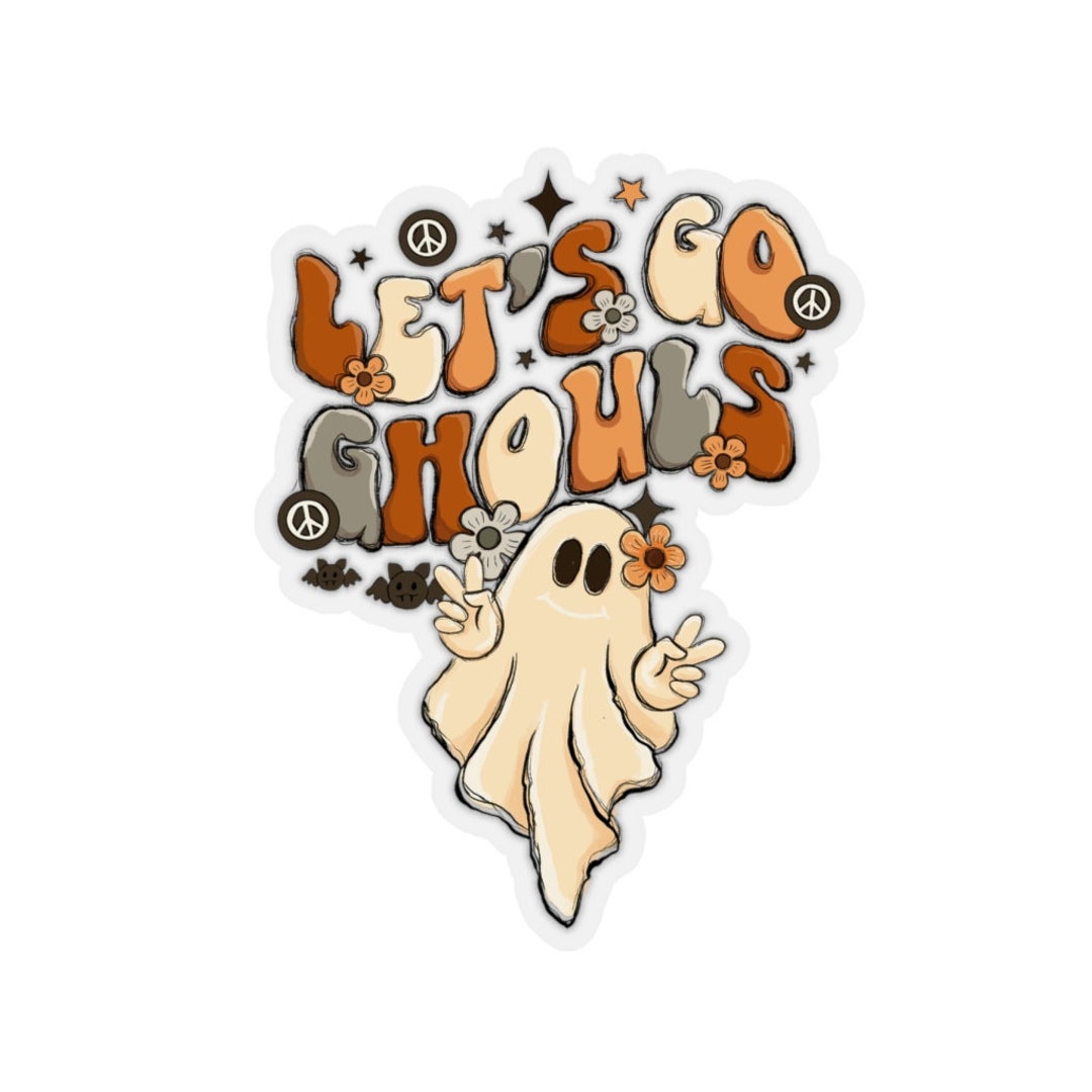 Lets Go Girls Halloween Sticker Lets Go Ghouls Skeleton Sticker Pumpkin ...