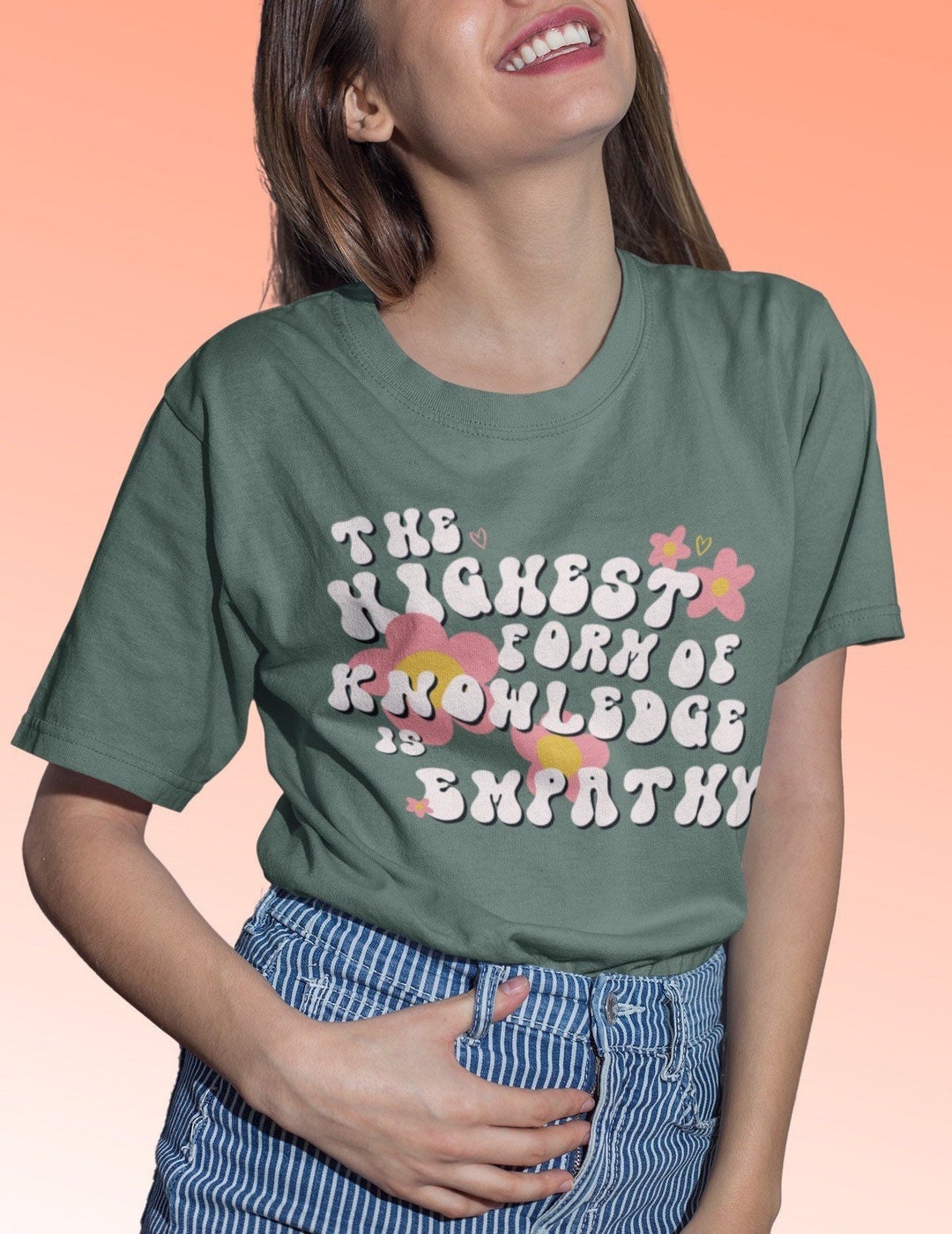 Empathy Shirt Empathy is Groovy Kindness Shirt Positive Tees Counselor ...