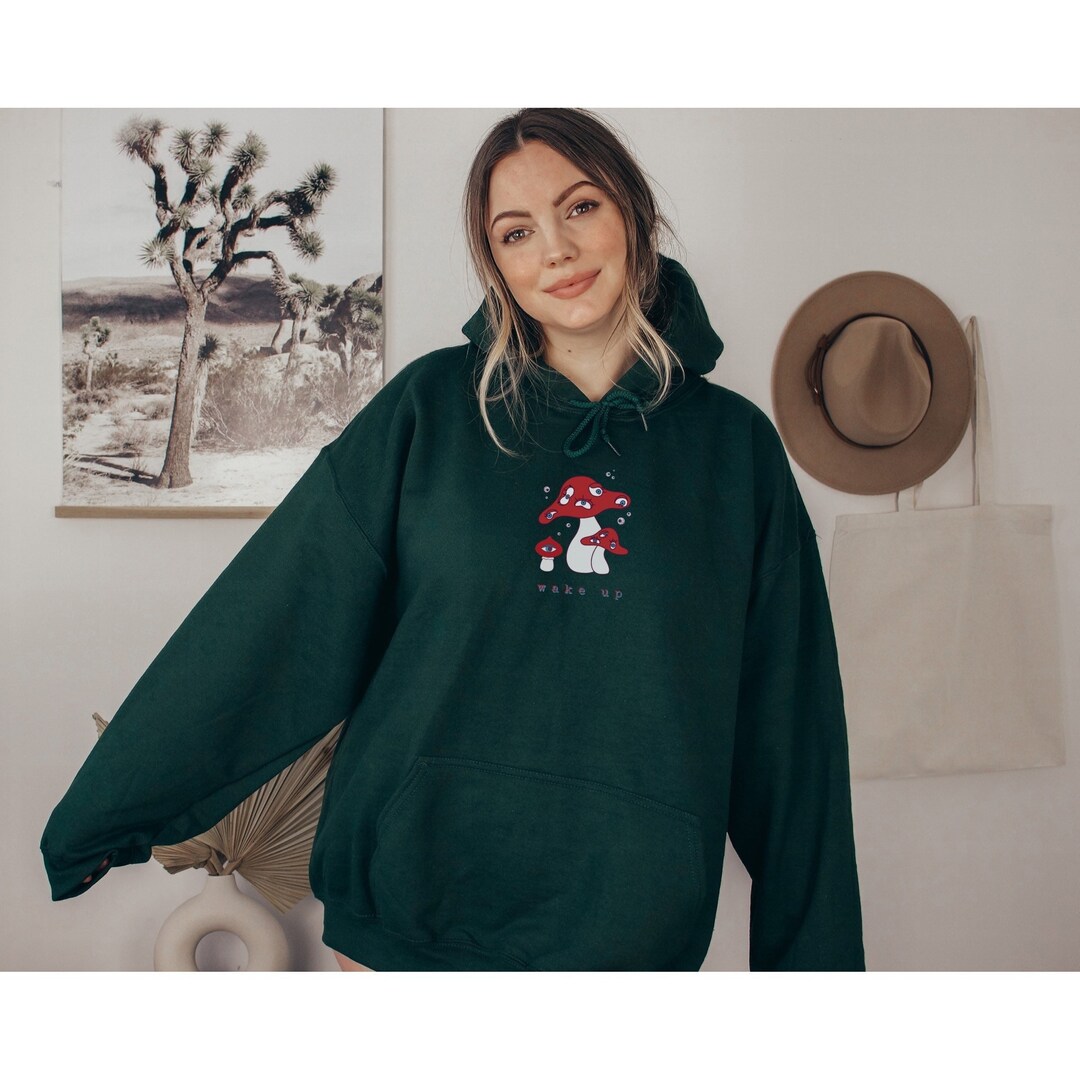 Weirdcore Clothes Mushroom Hoodie Weirdcore Clothing Horror Sweatshirt ...