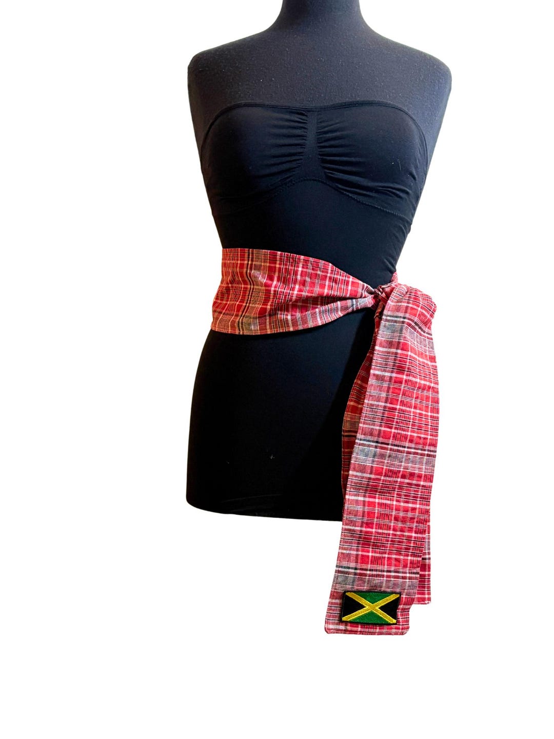 Traditional Jamaican Bandana Sash, Jamaican Madras Fabric, Quadrille ...