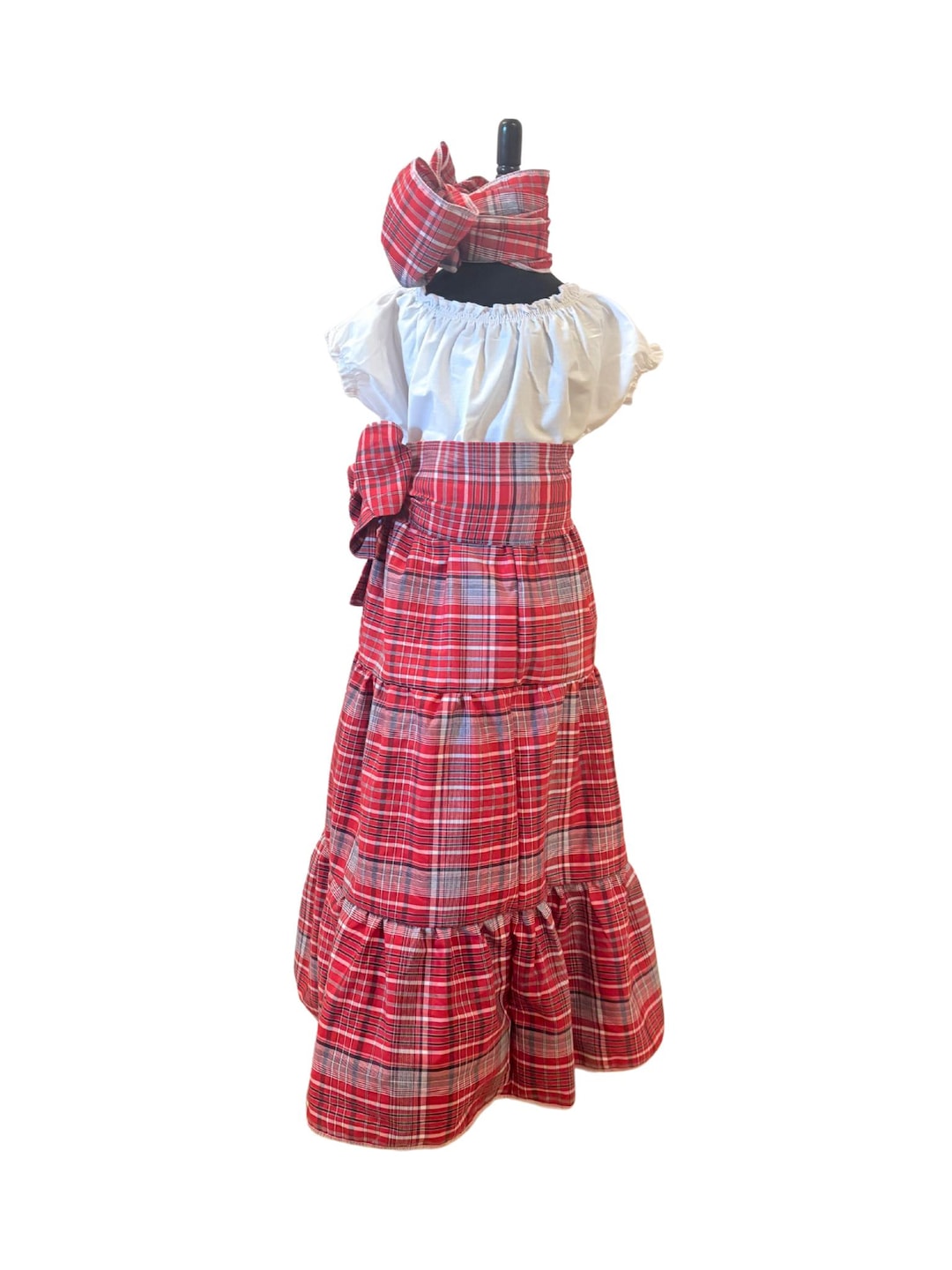 Traditional Jamaican Bandana Dress for Girls, Toddlers Jamaica Day ...