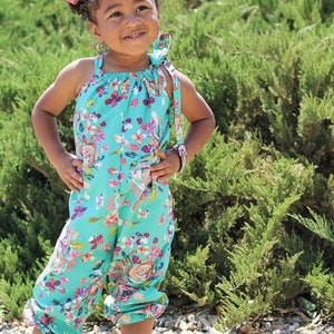Mint Green Boho Jumpsuit Romper, Floral Baby Clothes, Toddler Pants ...