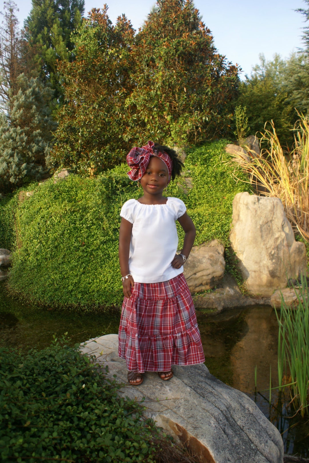 Jamaican Bandana Outfit, Jamaica Dress, Quadrille Skirt, Bandana Dress, International Day ...