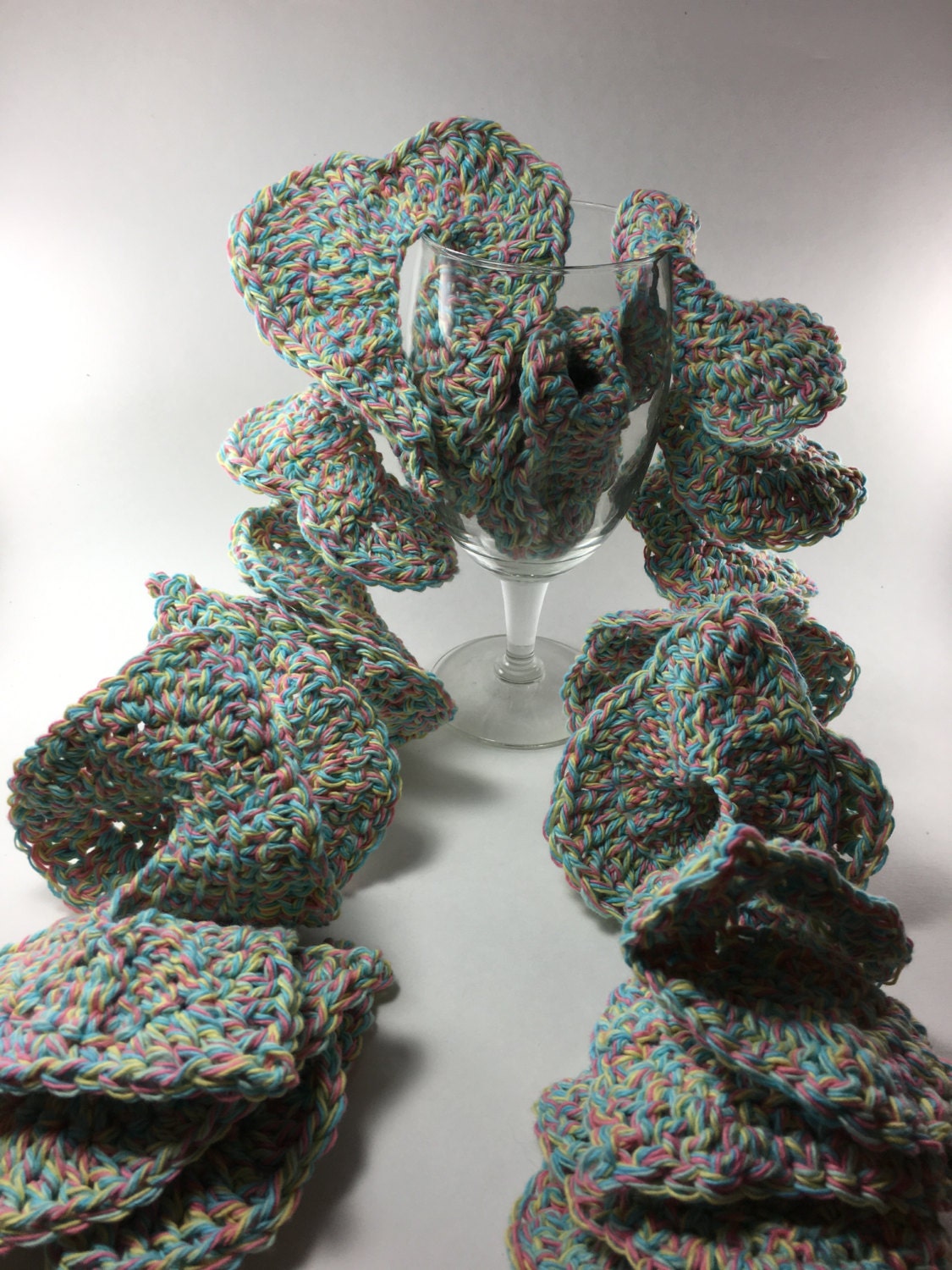 Continuous Heart Scarf Crochet Pattern Spiral Scarf Digital PDF ...