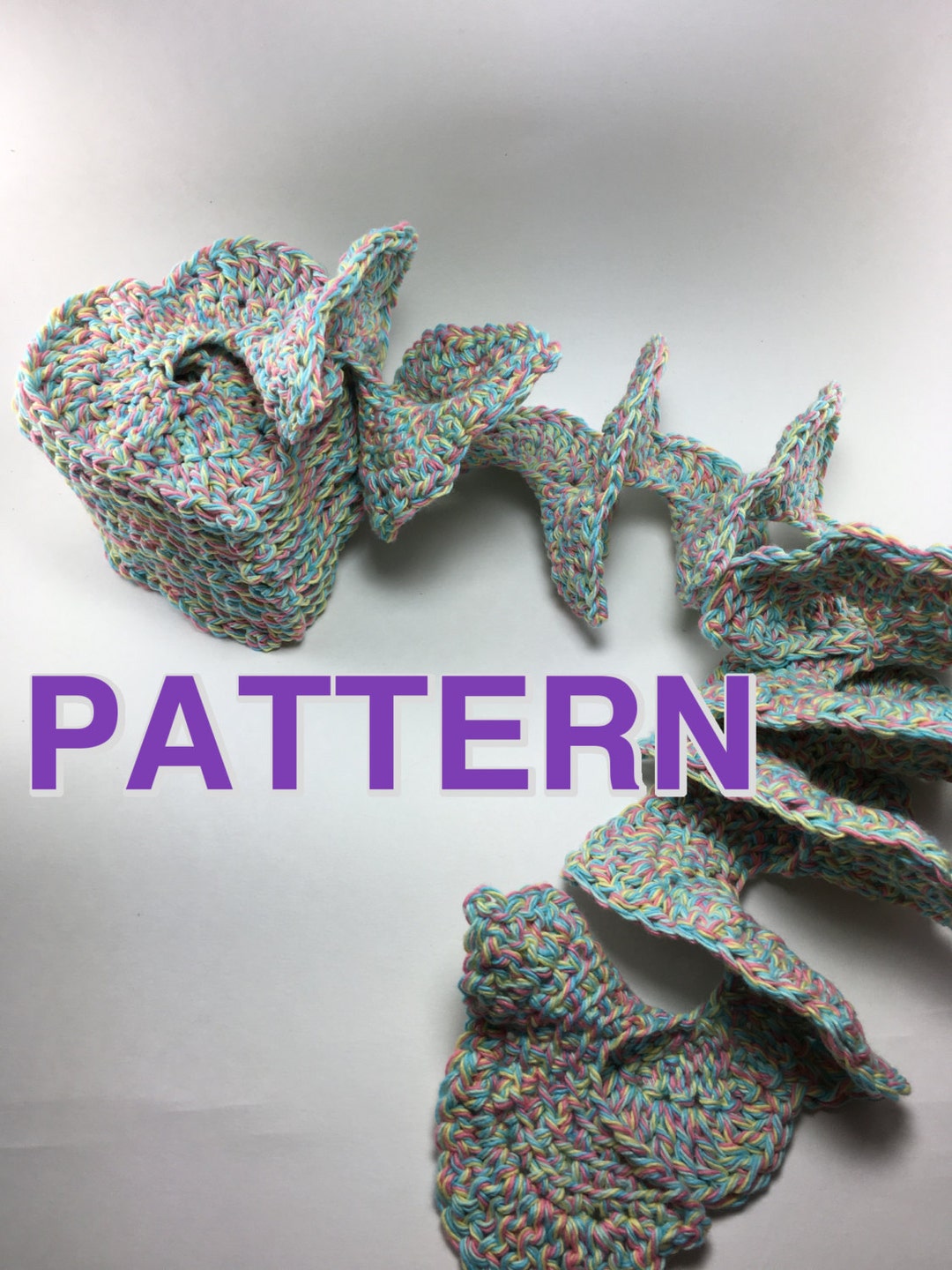 Continuous Heart Scarf Crochet Pattern - Spiral Scarf Digital PDF ...