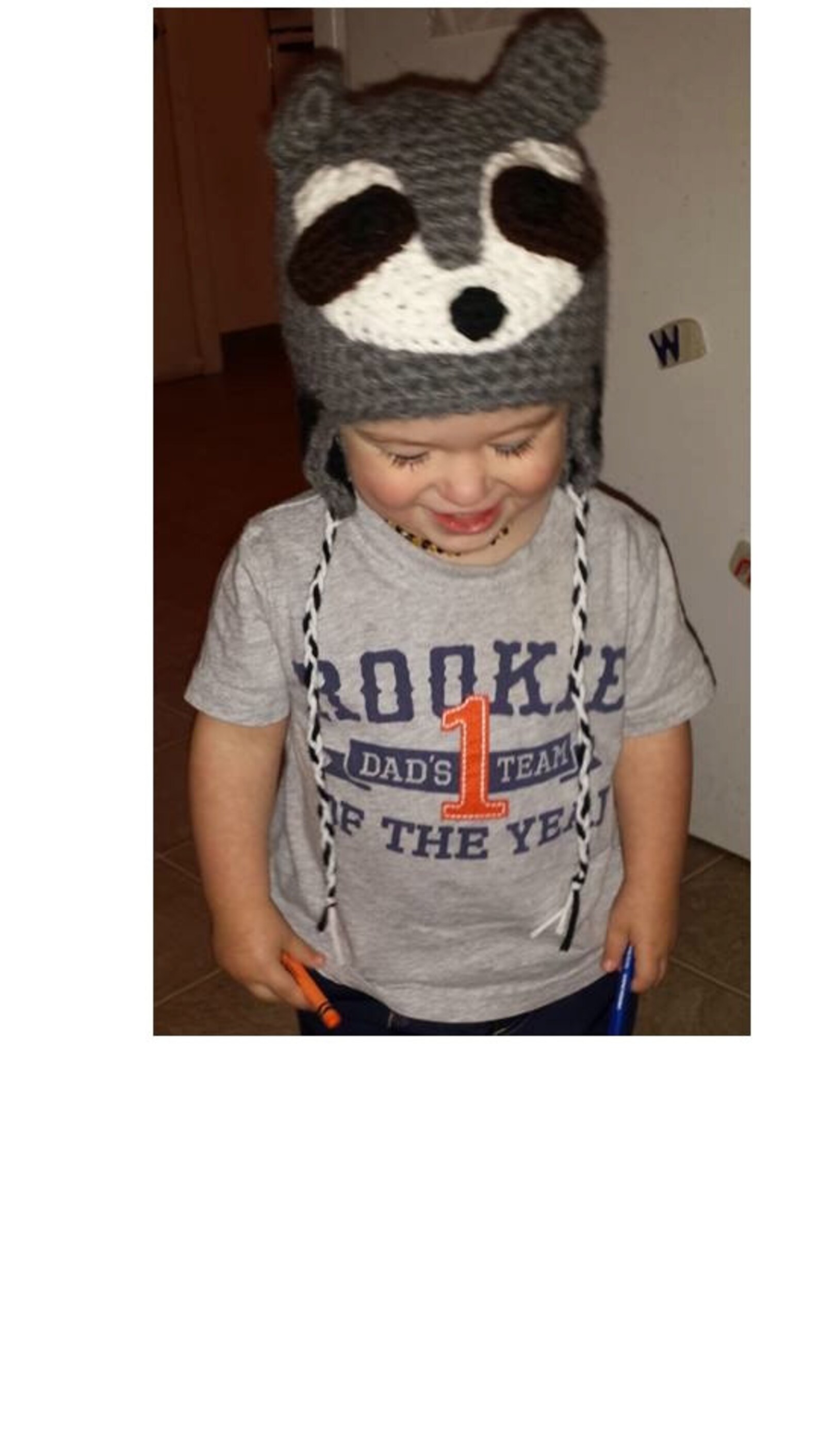 Pattern - Raccoon Toddler Hat - PDF Instant Download - Permission to ...