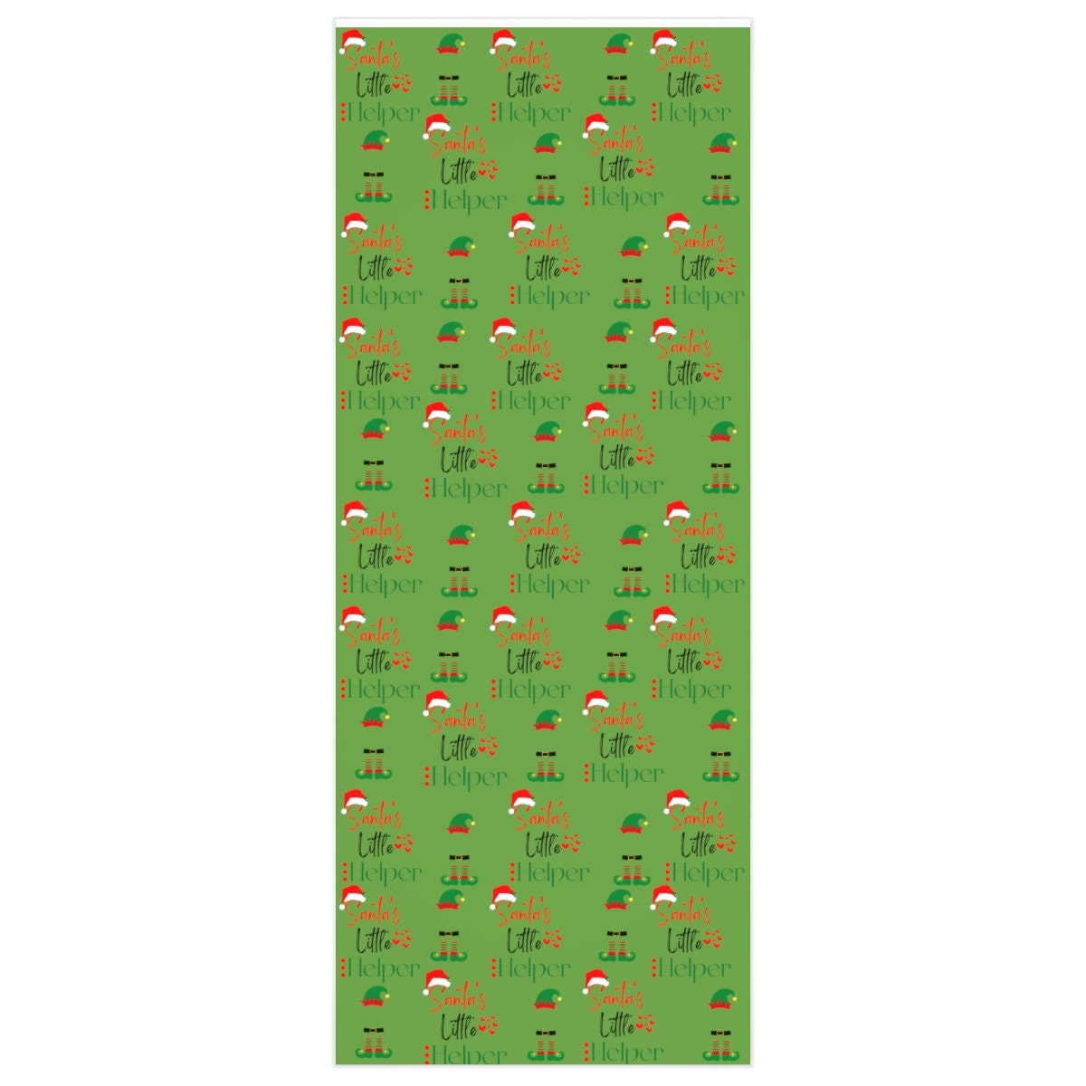Christmas Wrapping Paper| Santa's Little Helper| Holiday Wrapping Paper ...