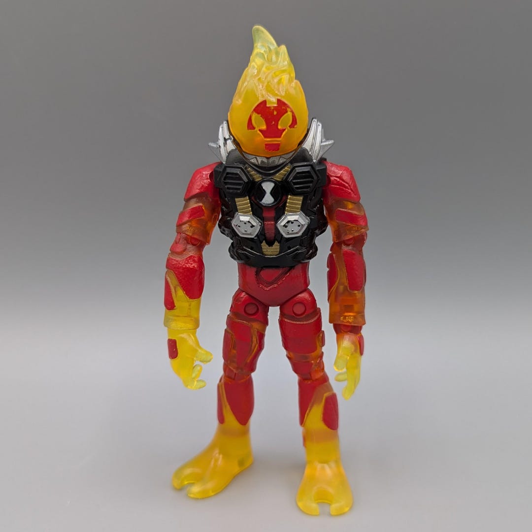 Ben 10 Rocket Flyer Heatblast 5 Inch Cartoon Network Action Figure ...