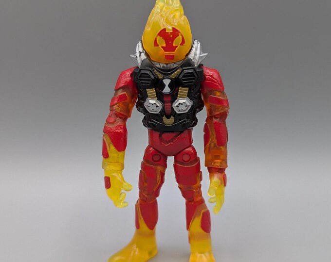 Ben 10 Rocket Flyer Heatblast 5 Inch Cartoon Network Action Figure ...