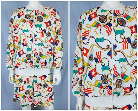 Vintage Leisure Suit Set / 1980s 80s / Retro Nautical - Etsy España