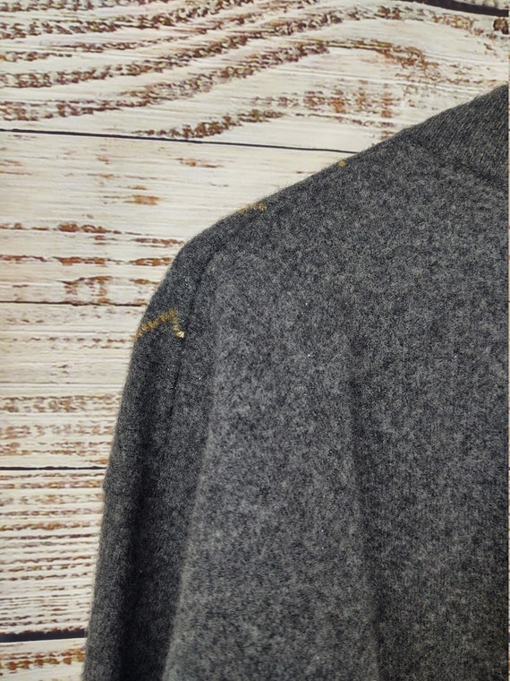 Vintage Mens Sweater / Knit Gray Sweater / Ugly Sweat… - Gem