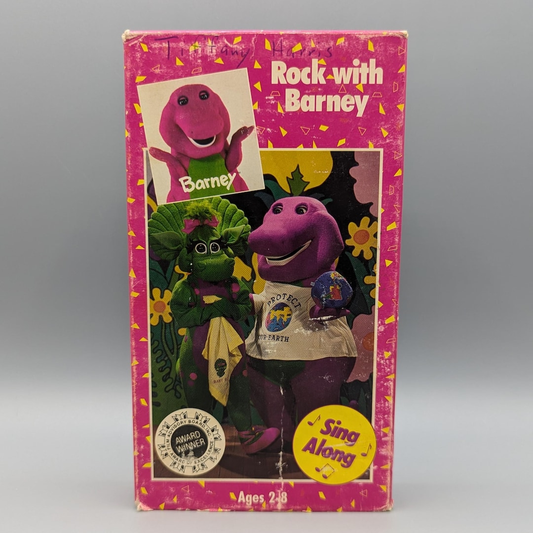Rock With Barney / 1990s 90s 1980s 80s / Vintage Video VHS Tape / Retro ...