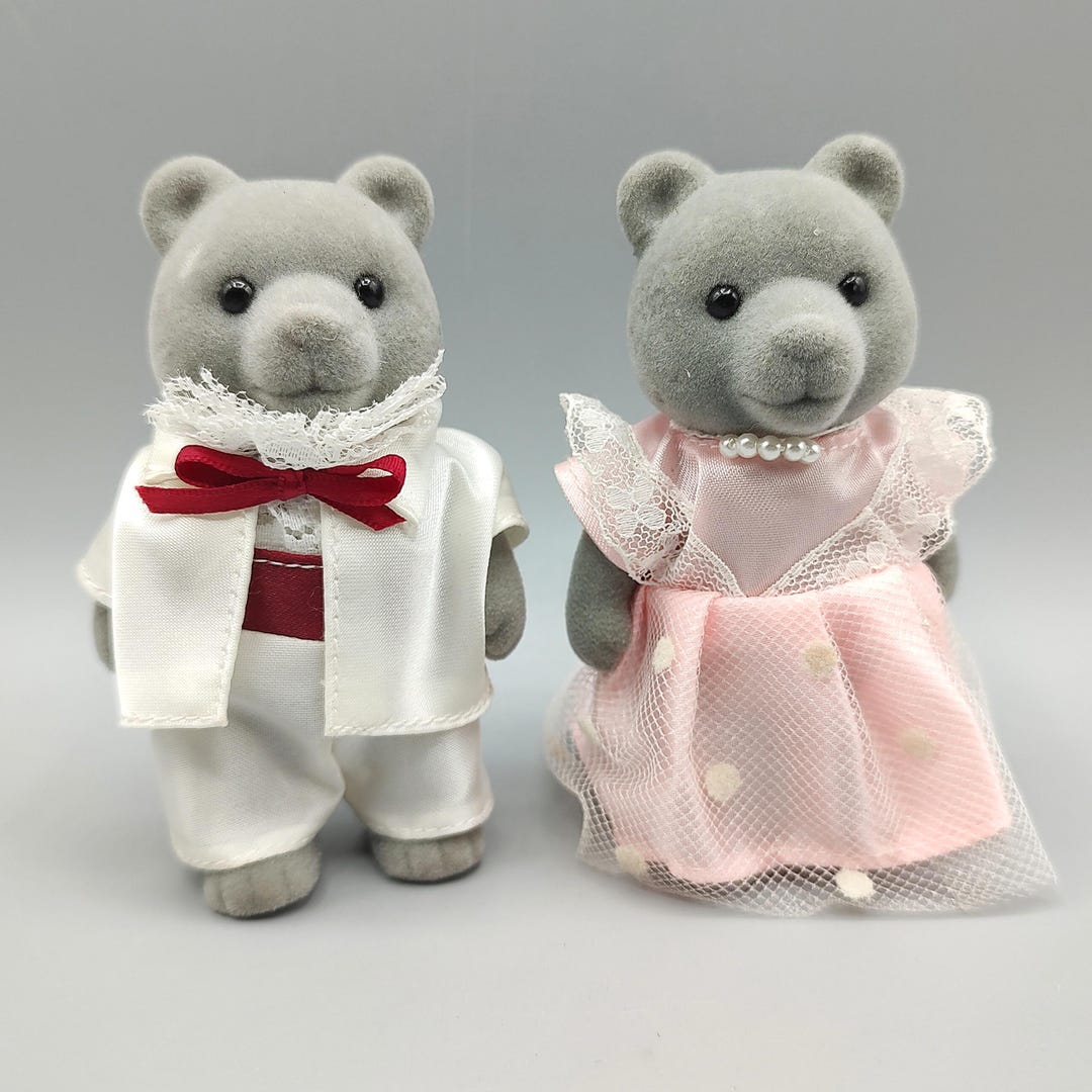 Vintage Calico Critters / Flocked Animal Figurinetoy / Sylvanian ...