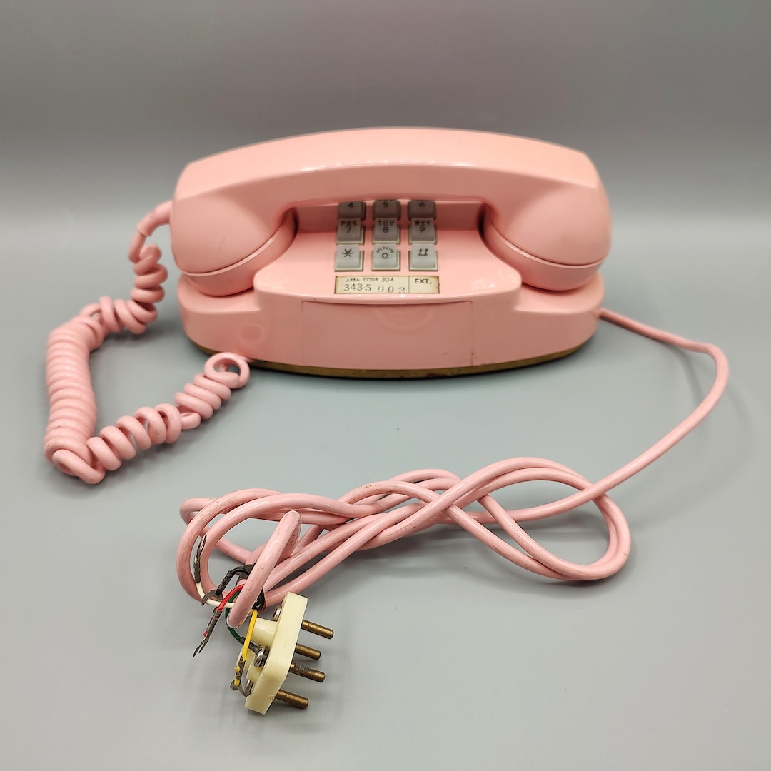 Vintage Pink Princess Button Dial Telephone / Retro Phone / Mid Century ...