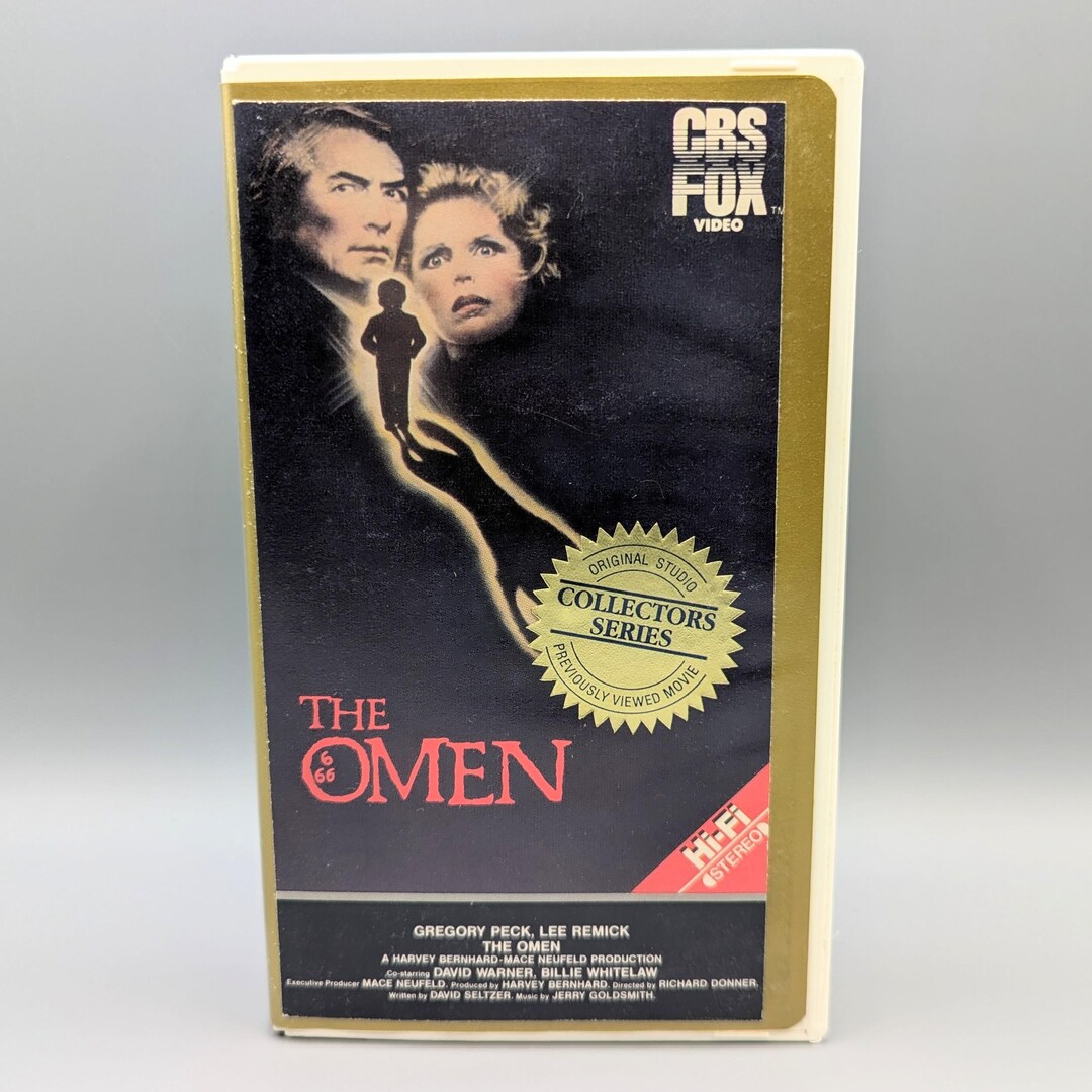 The Omen CBS Fox VHS / Horror Vintage Video VHS Tape / Retro Movie Film ...