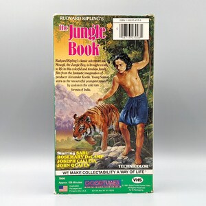 The Jungle Book Starring Sabu 1991 / Vintage VHS Tapes / Cartoon ...