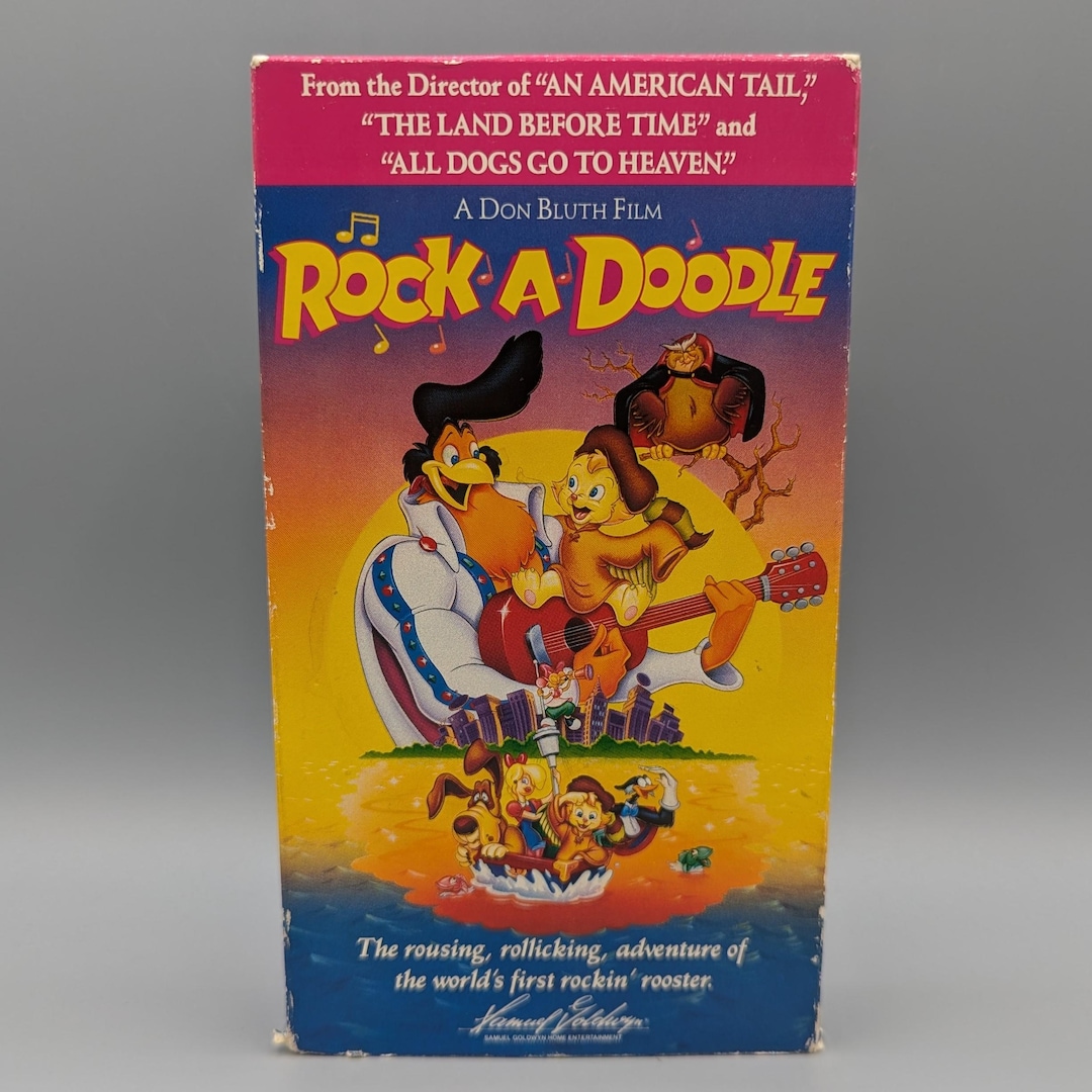 Rock-a-doodle 1990 Rock A Doodle VHS / Vintage Cartoon Video VHS Tape / Retro Movie Film / 1990s ...