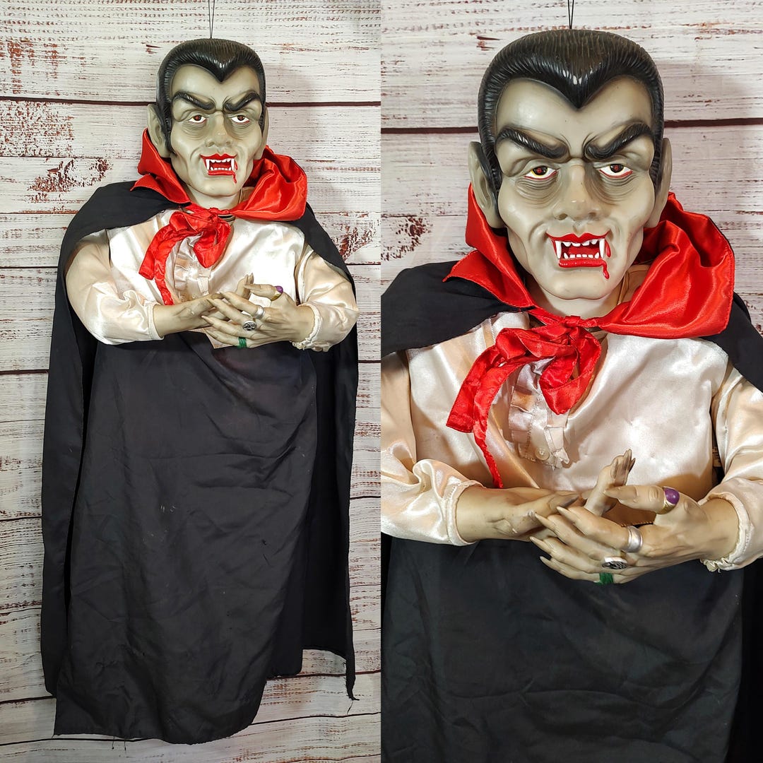 Vintage Gemmy Dracula Vampire Halloween Animatronic Talking Singing ...