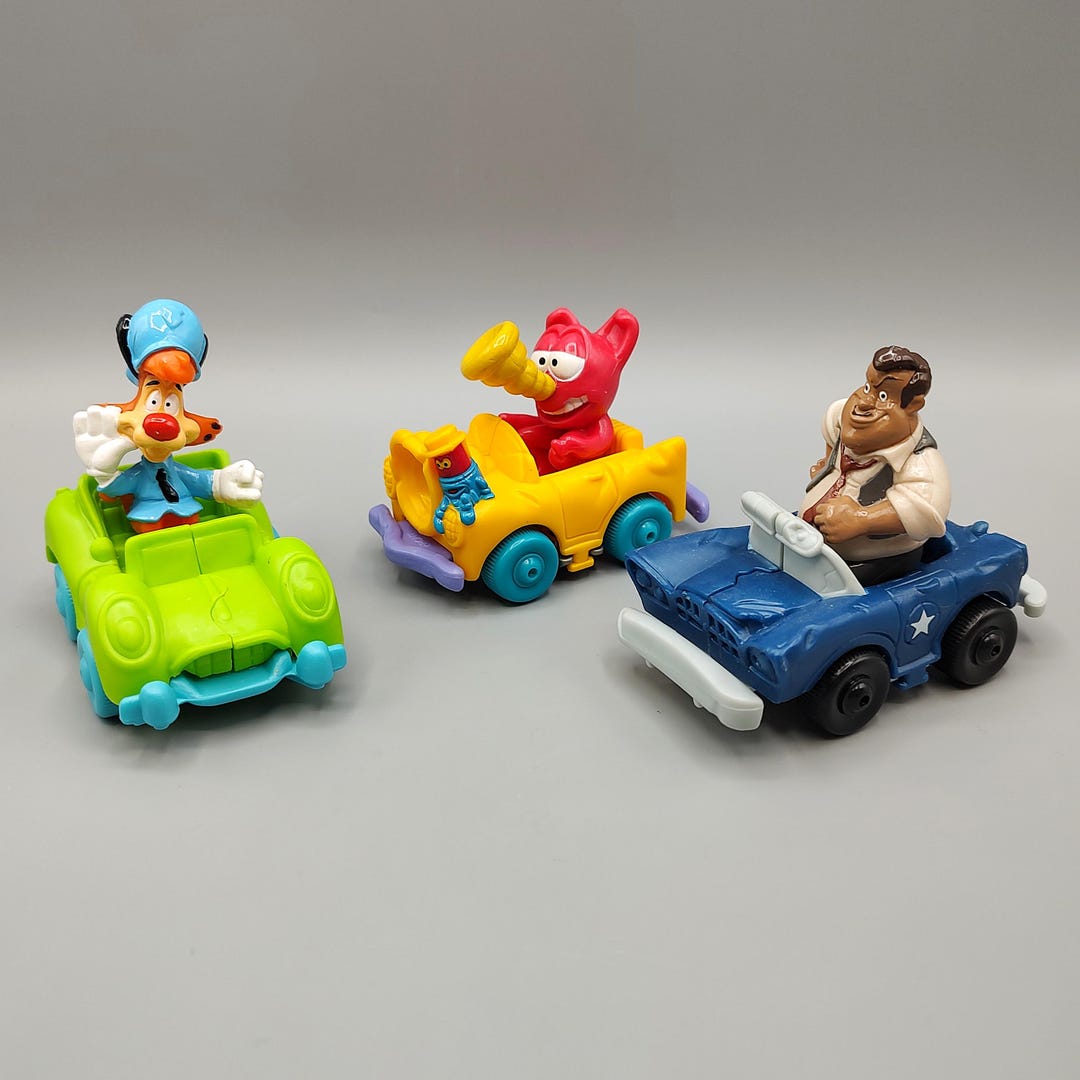 Vintage Burger King Bonkers Crash-apart Cars / Mcdonalds Retro Happy ...