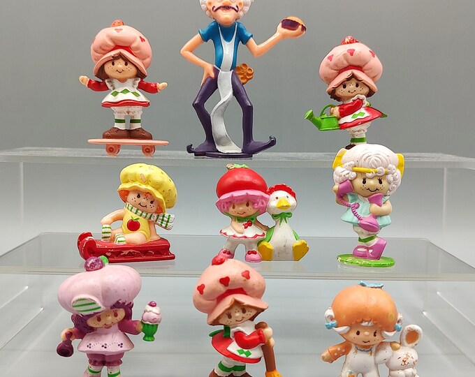 Vintage Strawberry Shortcake Dolls / Retro PVC Miniatures Figures ...