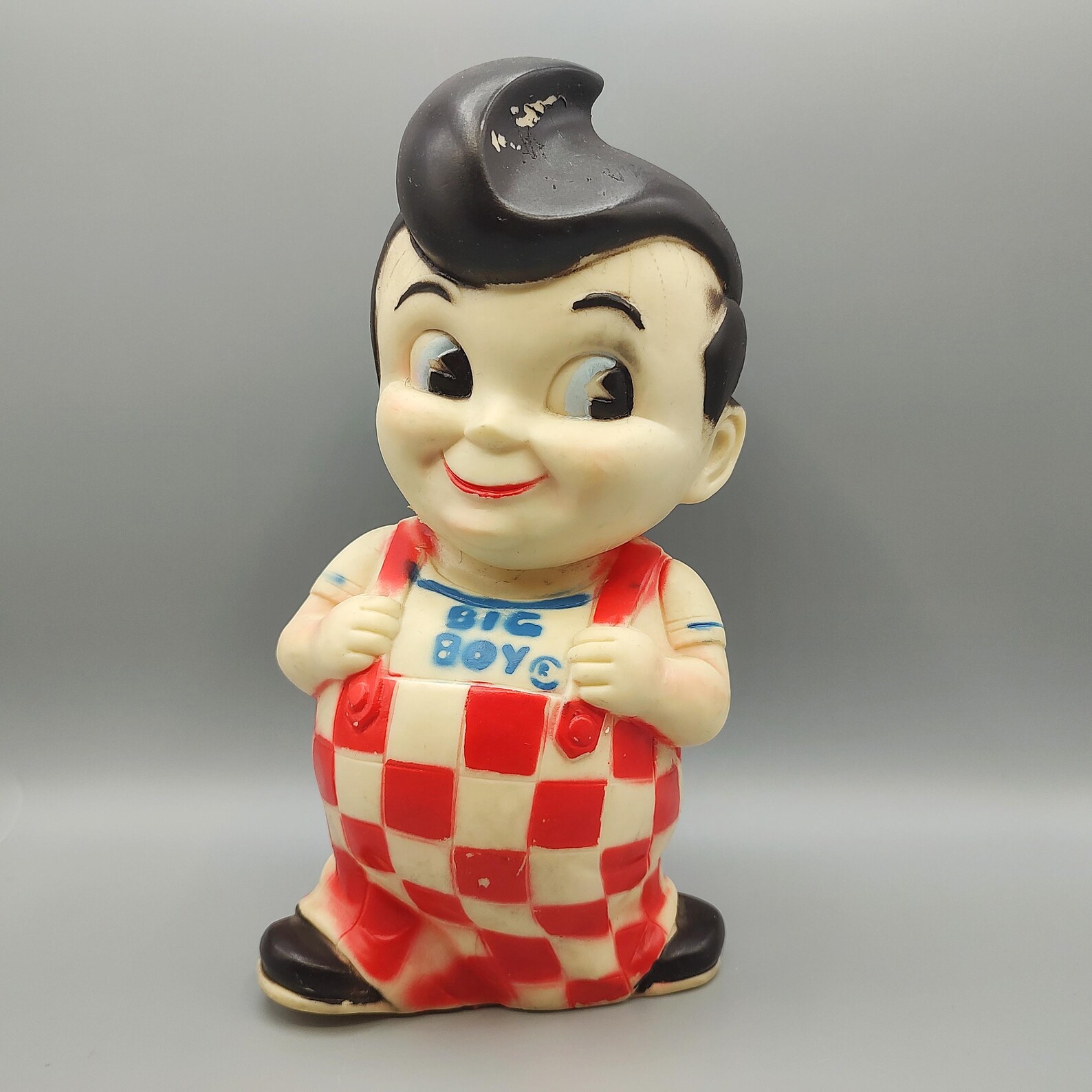 Vintage Big Boy Squeaker Toy Coin Bank / Piggy Bank / Vintage Squeak ...