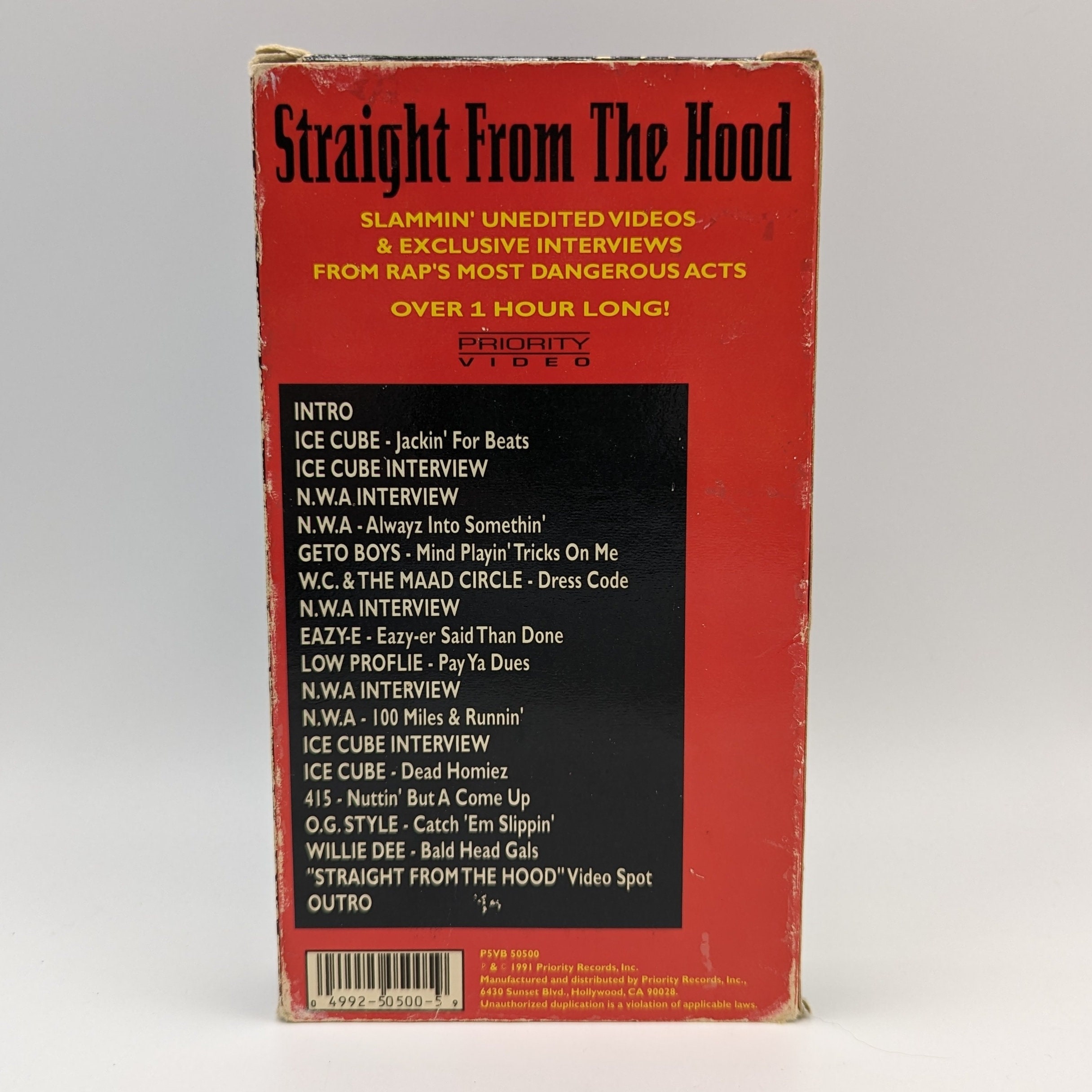 Straight From the Hood (priority Video VHS 1991) Ice Cube NWA Music ...
