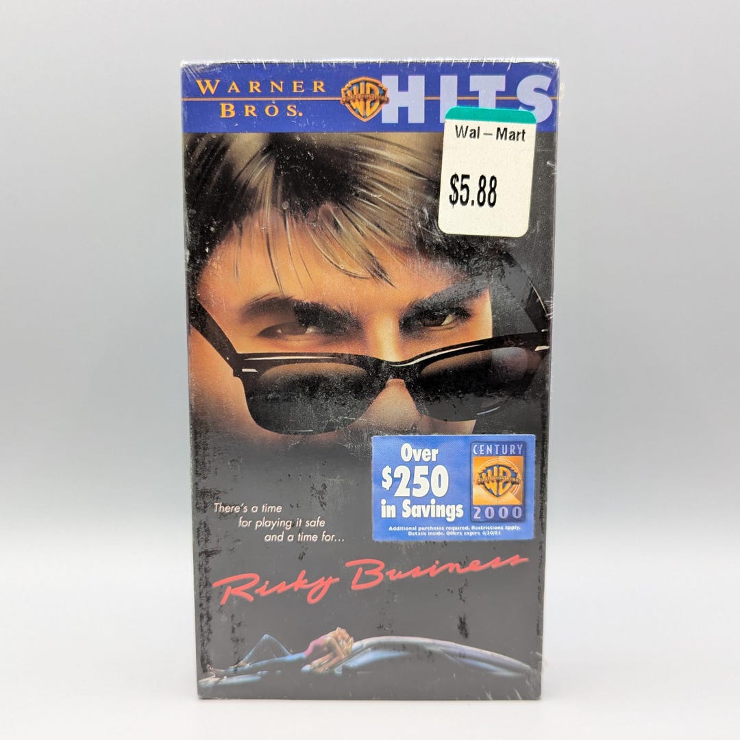 Risky Business Tom Cruise VHS Sealed / Vintage VHS Tapes / 1980s 80s ...