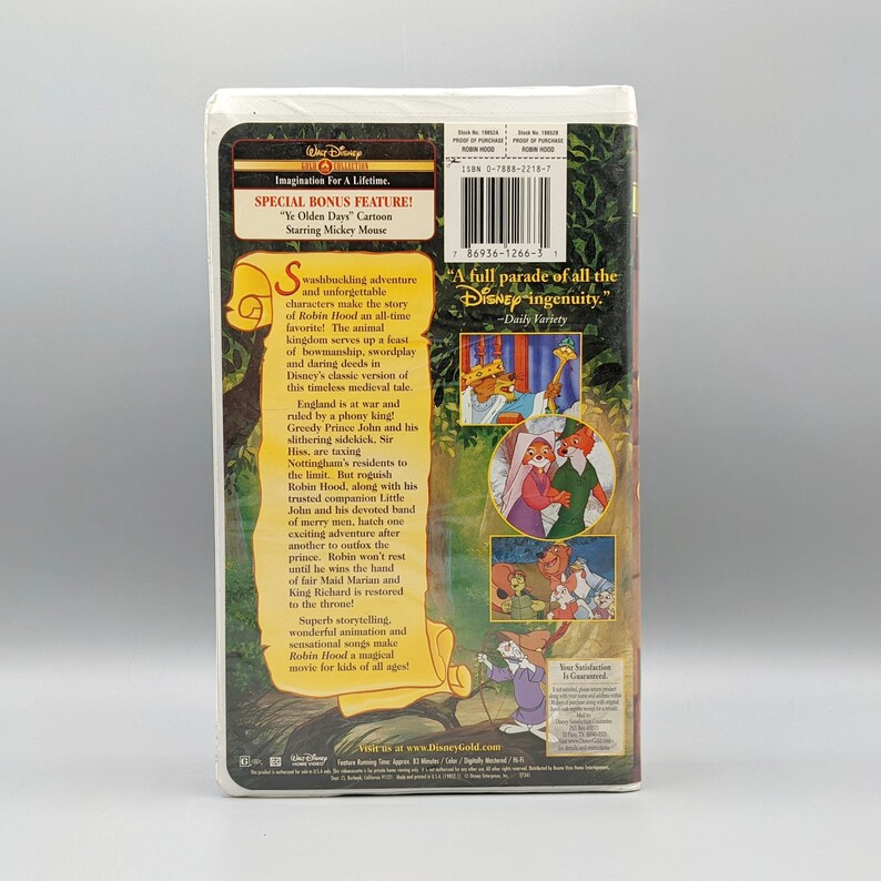 Robin Hood VHS 2000 Gold Collection Edition Clamshell / - Etsy