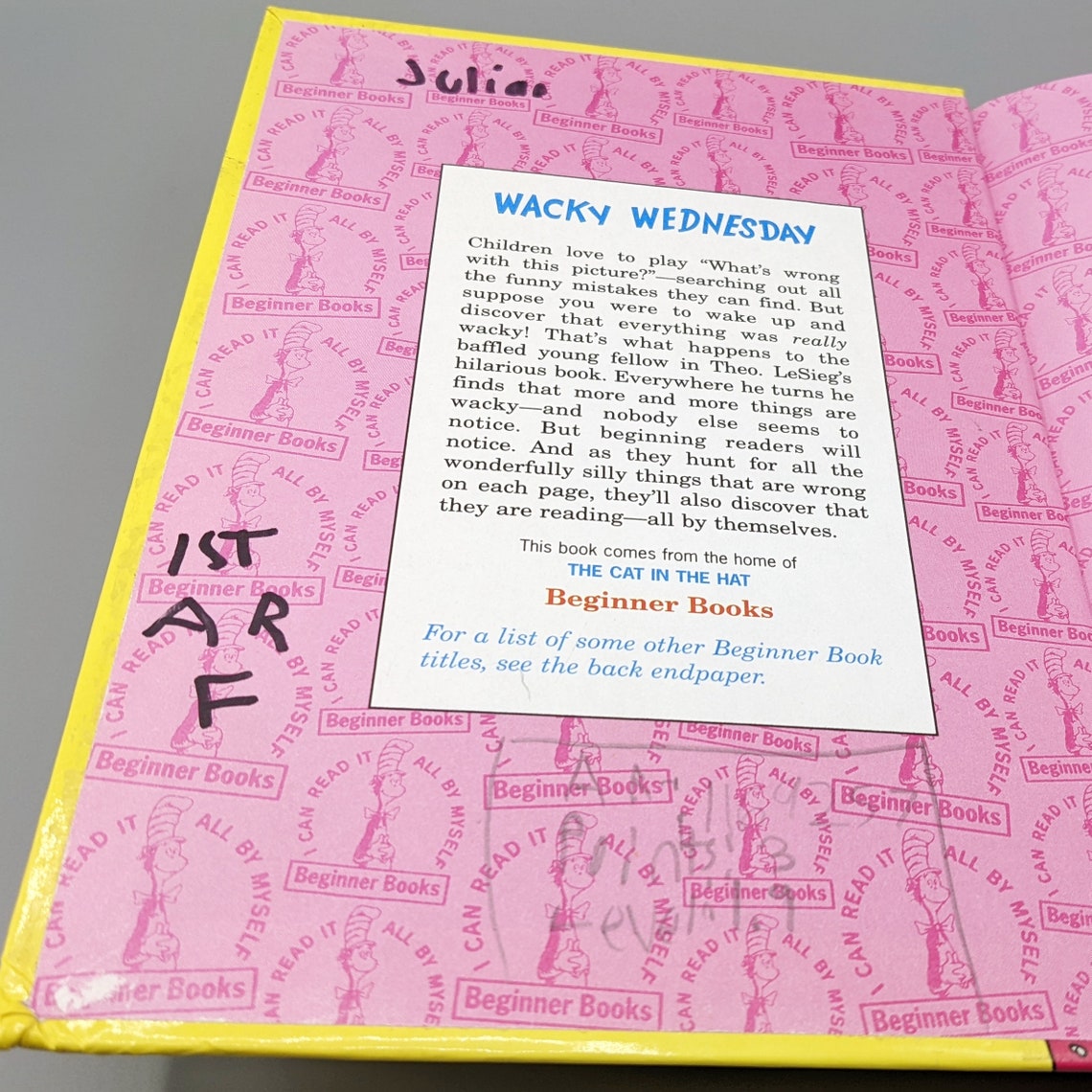 Wacky Wednesday by Dr. Seuss / 1990s 90s / Vintage Book Retro - Etsy