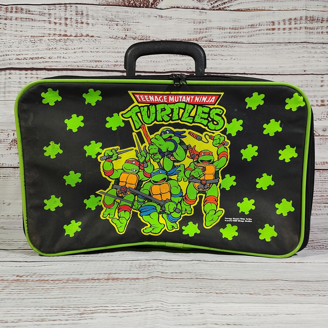 Vintage Teenage Mutant Ninja Turtle TMNT Suitcase / Retro Travel Bag ...