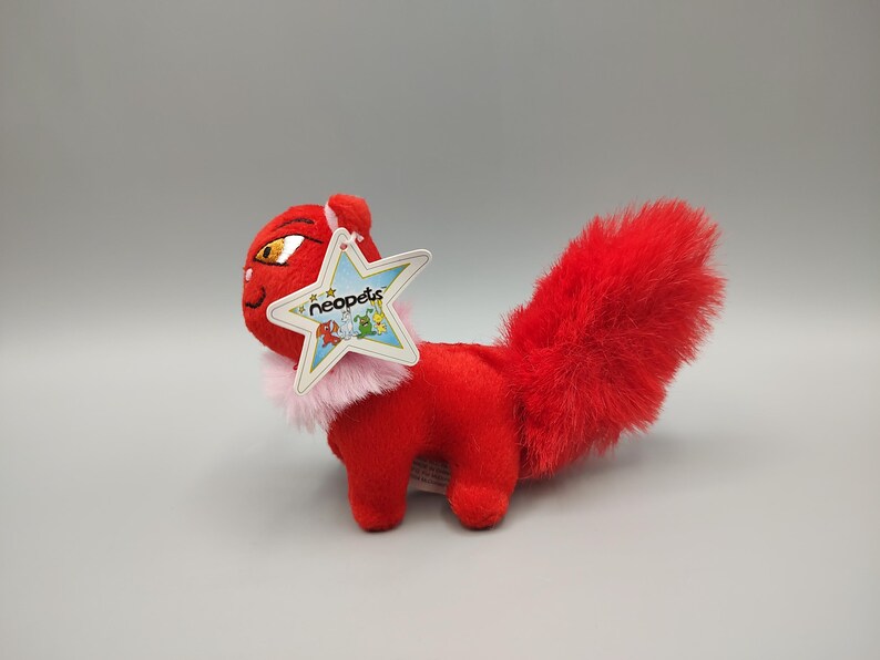 Vintage Mcdonald's Toy Plush Toy / Mcdonalds Neopets Red Wocky Kitten ...